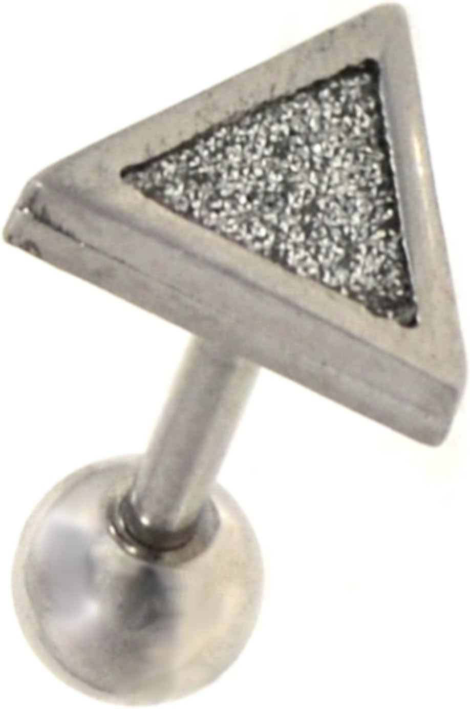 Amazon.com: Sand Glitter Triangle Cartilage Piercing Stud 16g 1/4 ...