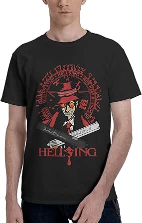 Amazon.com: Anime Hellsing Alucard T Shirt Mens Summer Cotton Tee ...