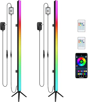 Amazon.com: DJ Lights Bar with Stand 2 Pack: 39" RGB Color Mixing - APP ...
