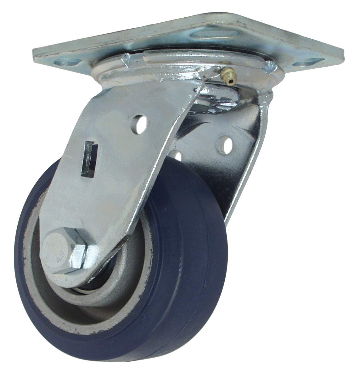 RWM Casters 46-RAB-0420-S-EHT-WBT 46 Series 5-5/8" High, 4" Rubber on ...