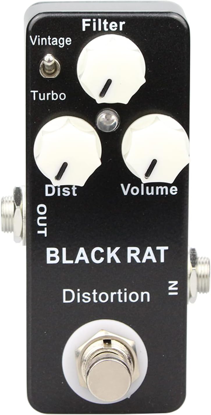 Amazon.com: Lerodite Distortion Guitar Effect Pedal Black R with True ...