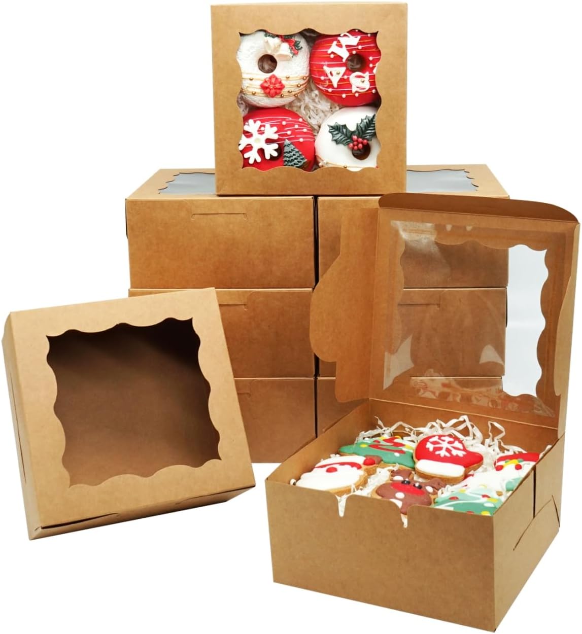 Amazon.com: XINHPKGG 20pcs Cookie Boxes 4x4x2.5 Inches: Bakery Boxes ...