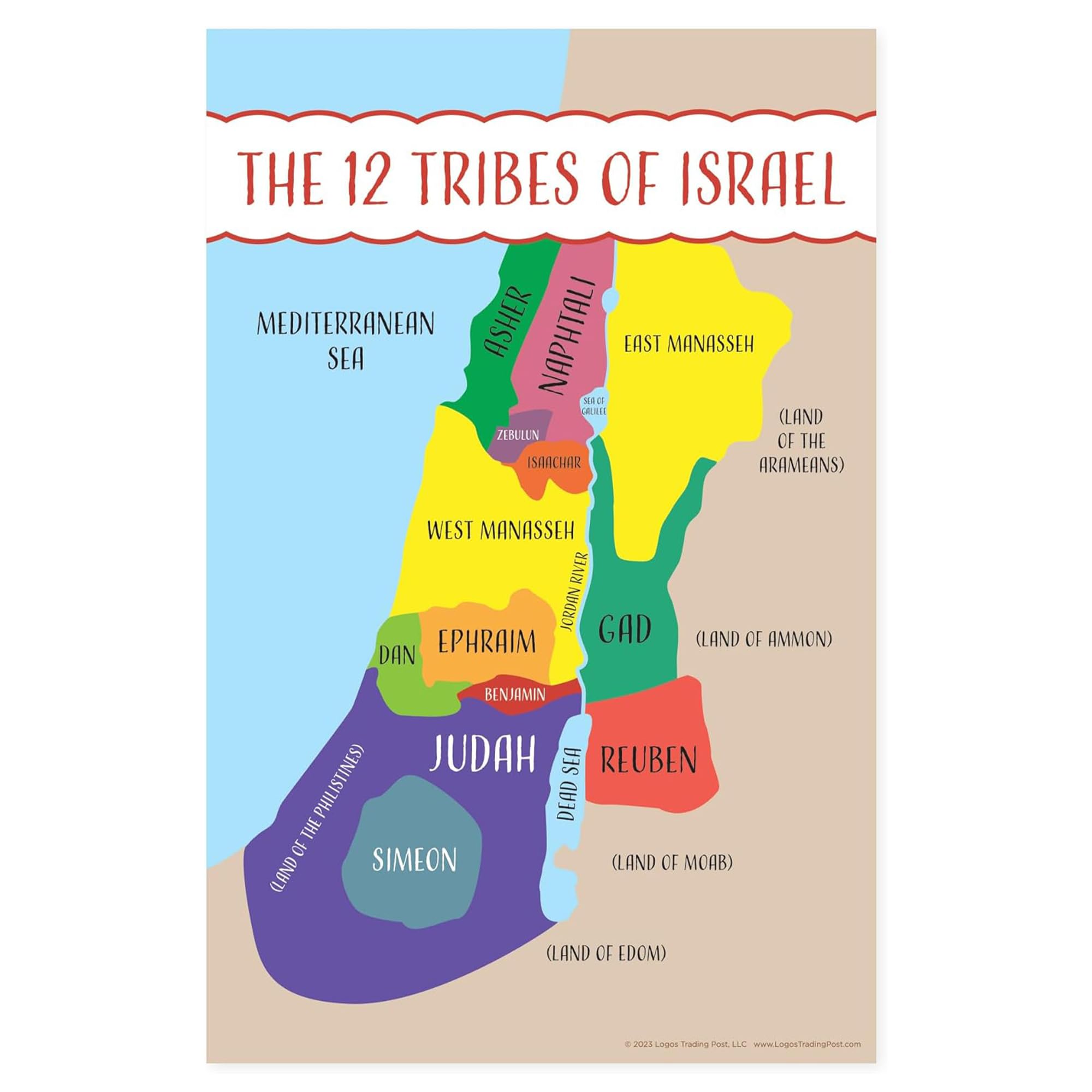 Amazon.com: Bible Posters For Kids - The 12 Tribes of Israel, 11"x17 ...