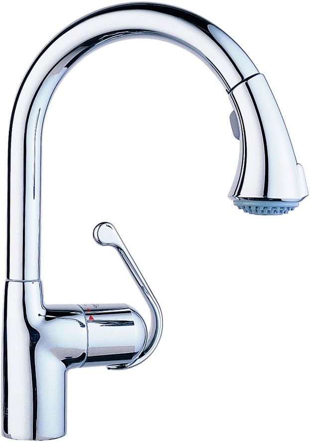 Grohe 3375800E LL Cafe With Pullout Spray, WaterCare Chrome - Bathroom ...