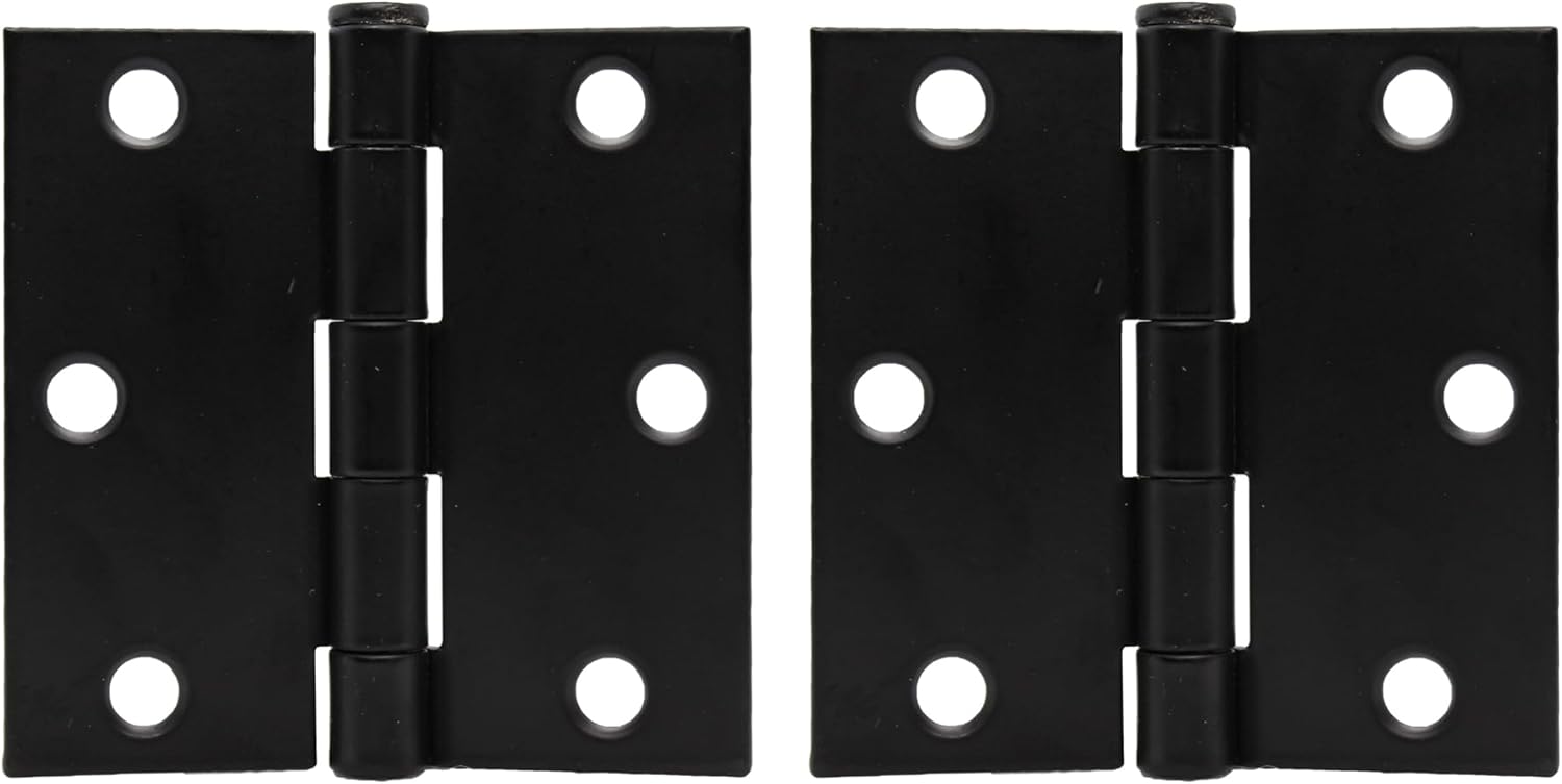 HOME STAIRWAY LTD. : 3 inch x 3 inch Door Hinges with Screws in Black ...