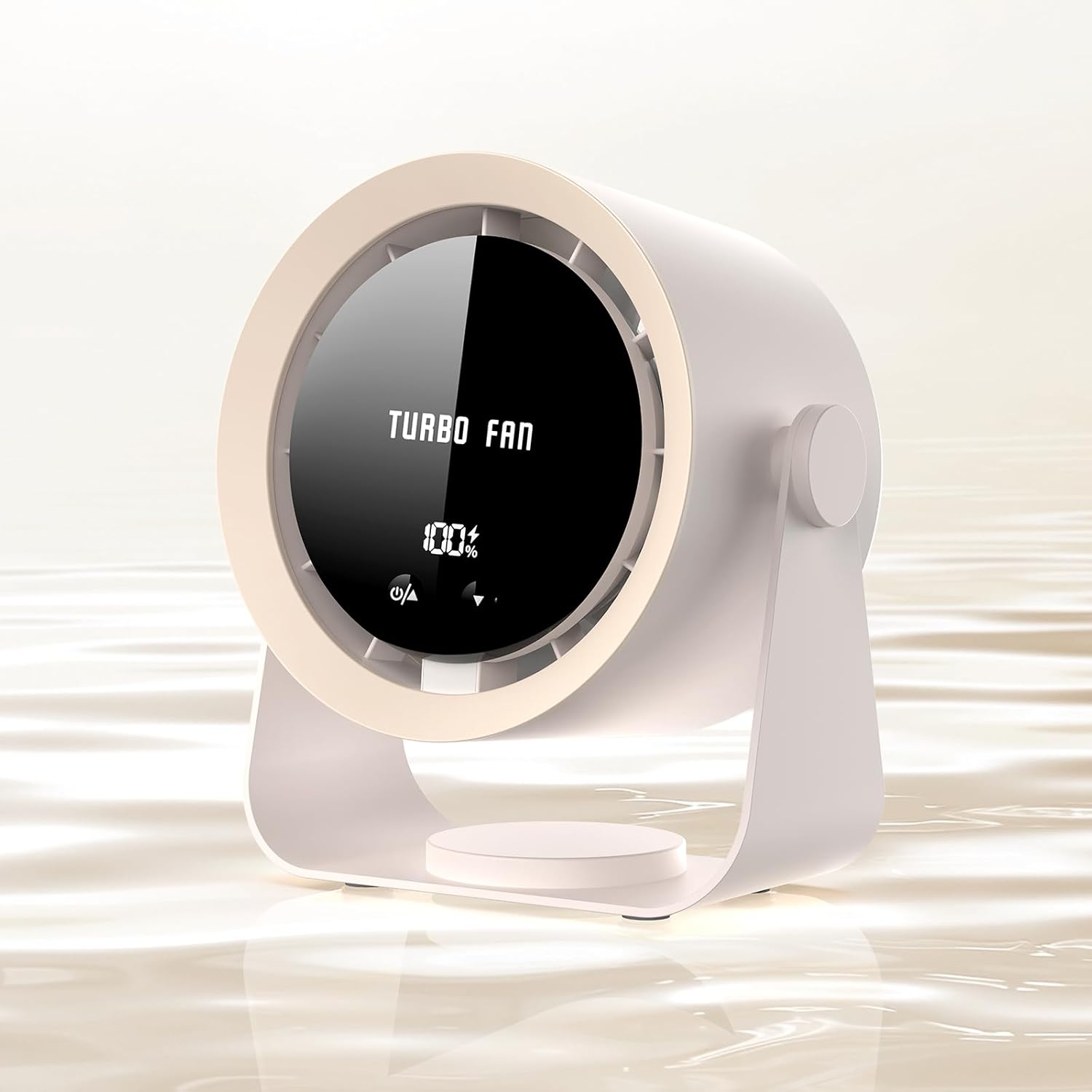 Wastou Rechargeable USB Desk Fan with Digital Display, 5-Speed Ultra ...