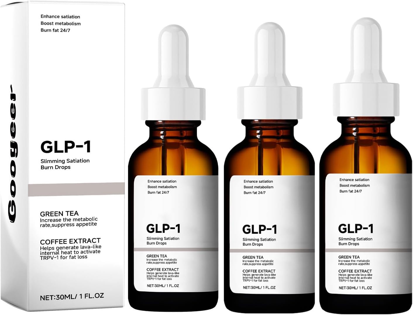 SIMPZON Natravor GLP-1 SlimFuse Carb Blocker Drops 3-Pack