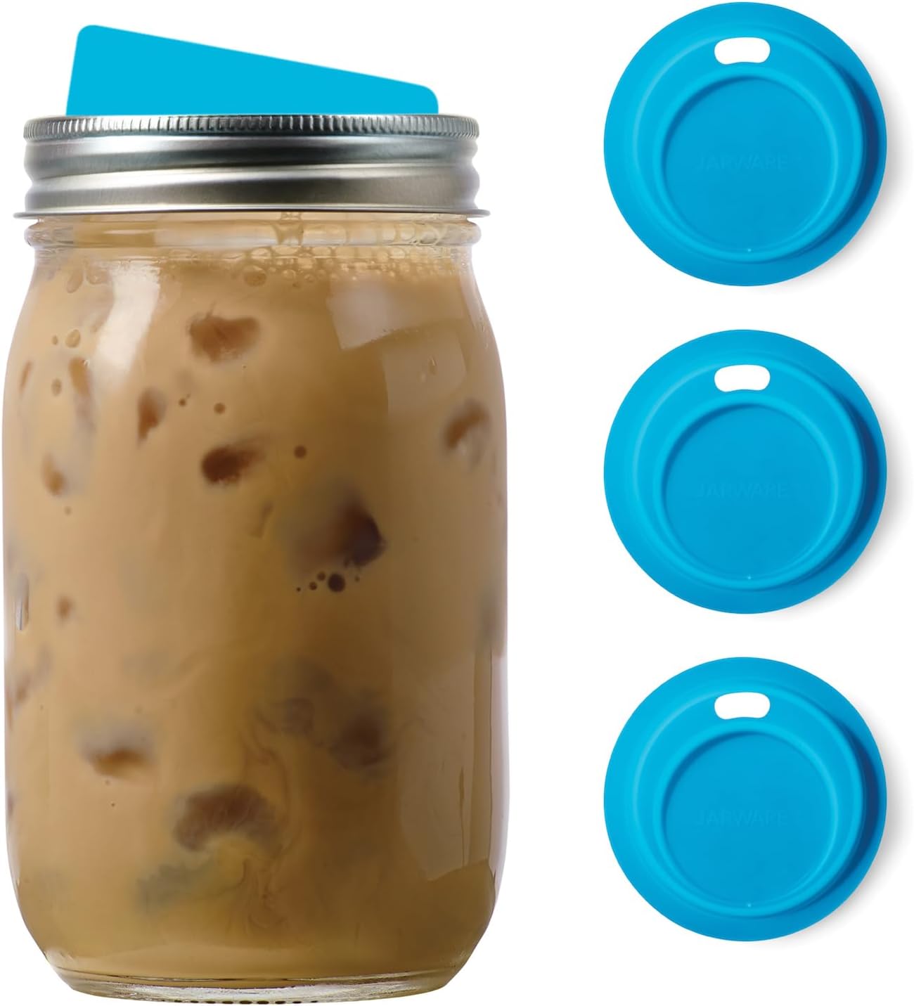 Amazon.com: Jarware Blue 82671 Regular Mouth Drink Lid, Set of 4: Home ...