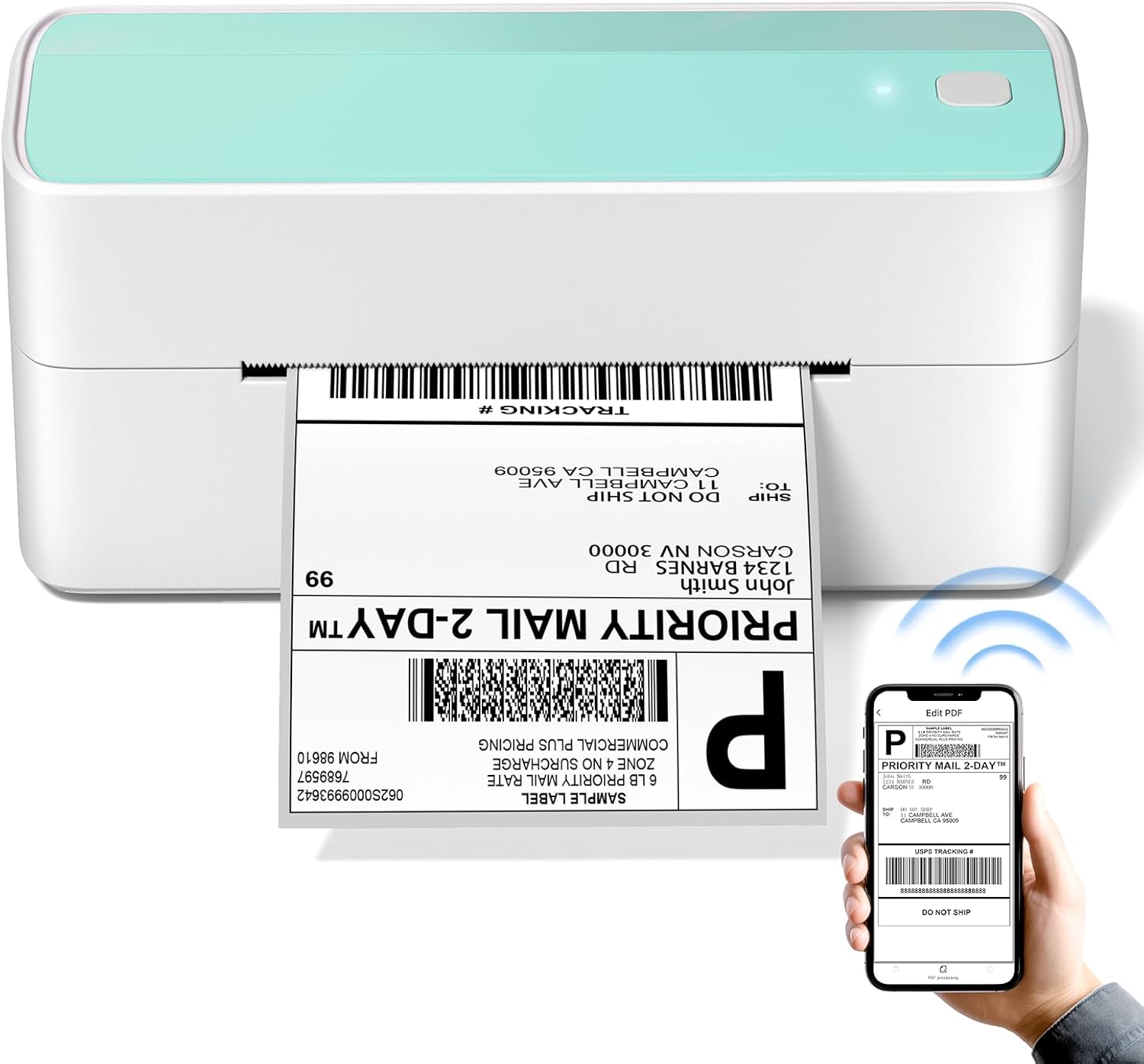 Itari Shipping label printer, Wireless Bluetooth Label Printer, Postage ...
