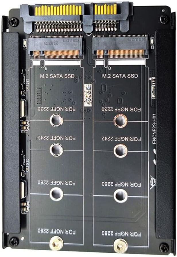 CY M.2 SATA SSD auf 2,5 Zoll SATA Adapter, Dual NGFF B+M Key M.2 SSD ...