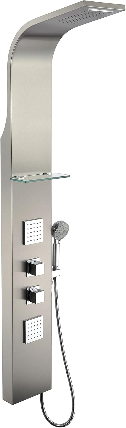 Amazon.com: ANZZI Niagara 64" Body Massage 2-Jetted Shower Panel System ...