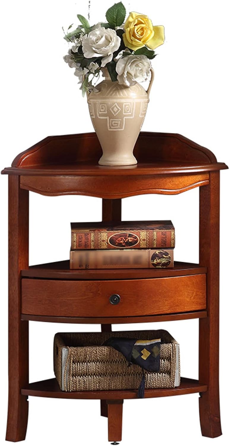 Amazon.com: OTQEFTN Solid Wood Sofa Side Table, Compact Corner Table ...