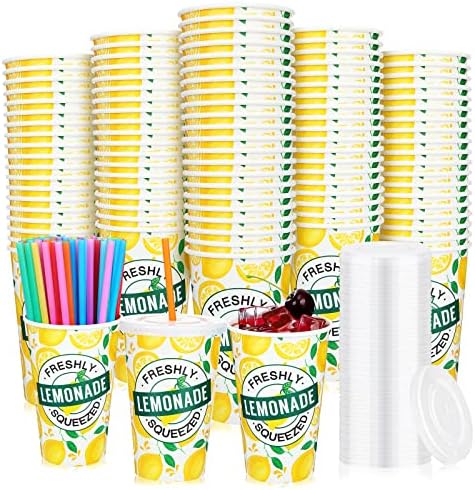 Amazon.com: ARTENIUM Lemonade Stand Supplies for Kids - 60 Disposable ...