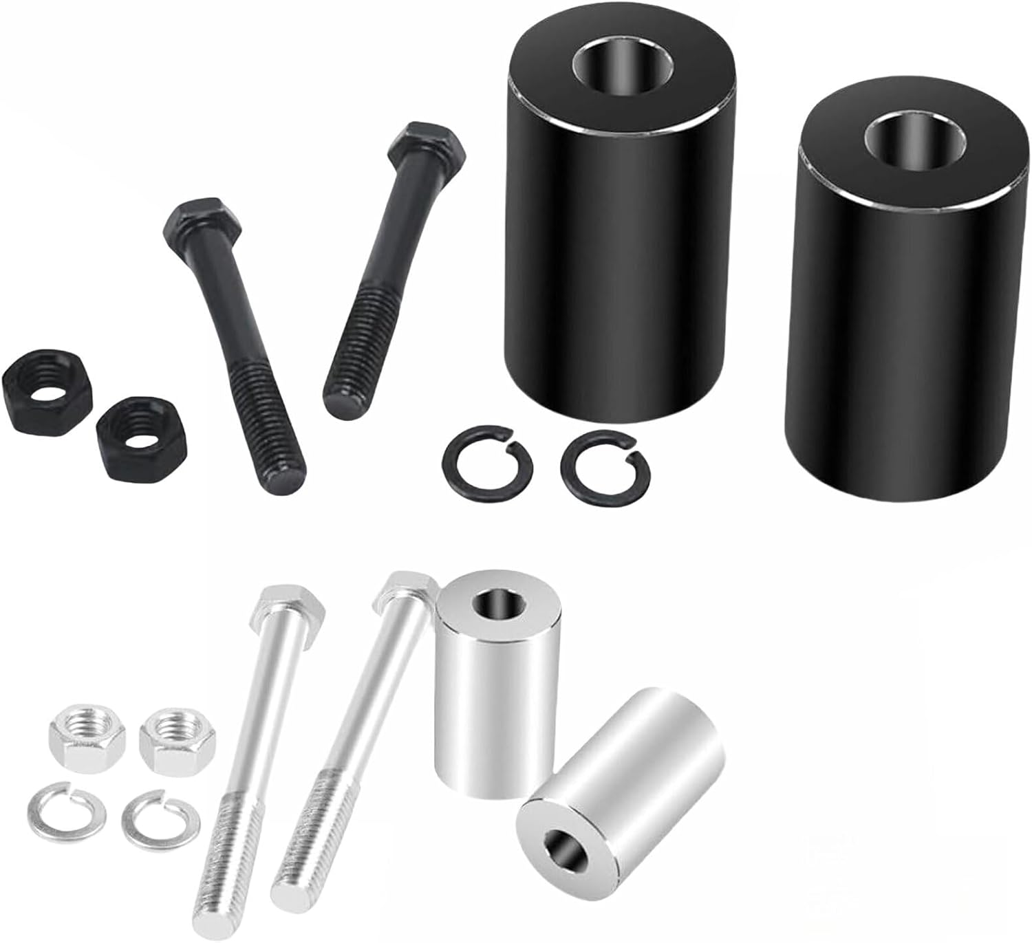 Amazon.com: TDZ Black&Chrome 2'' Inch Rise Handlebar Risers Extension ...