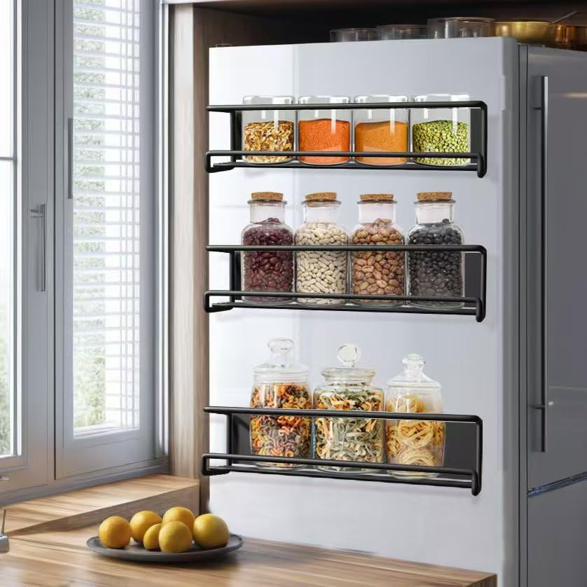 Amazon.com: SonGis Magnetic Spice Rack for Refrigerator Magnetic Shelf ...