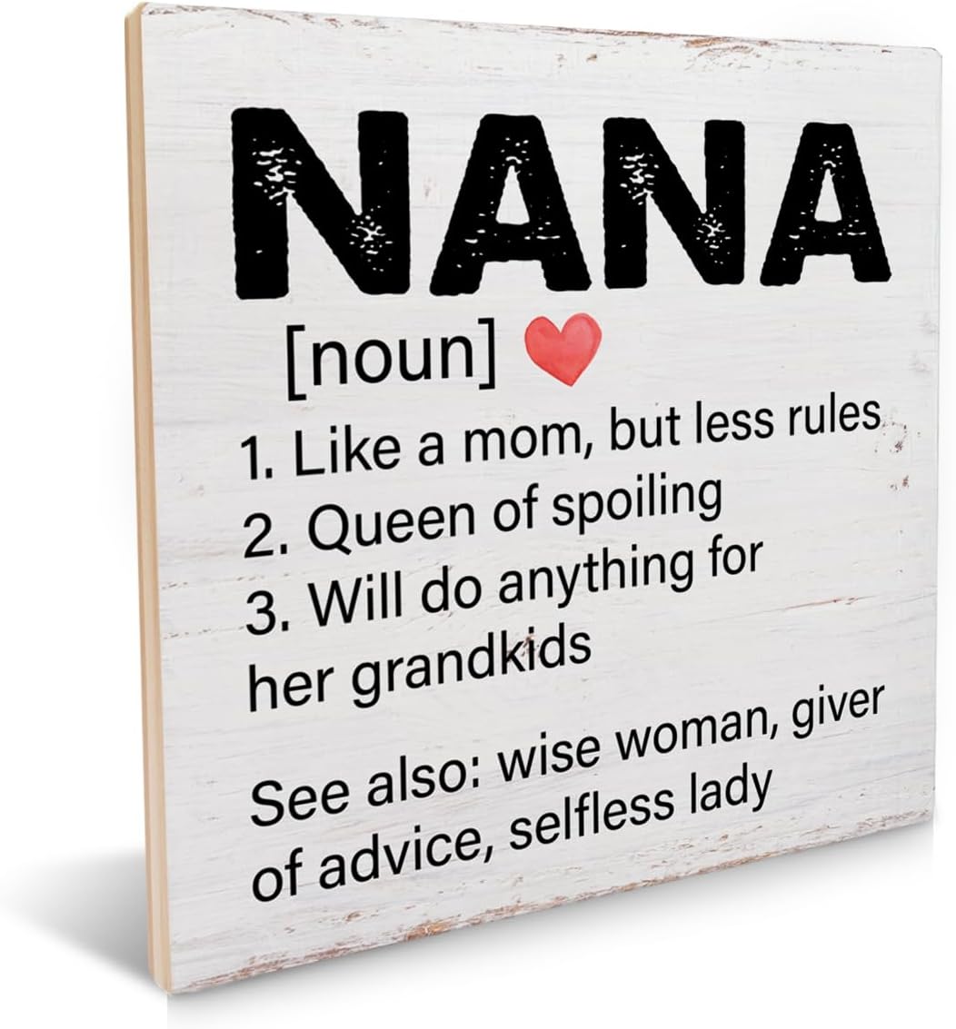 Amazon.com: Nana Gifts From Grandkids Nana Definition Wooden Sign ...