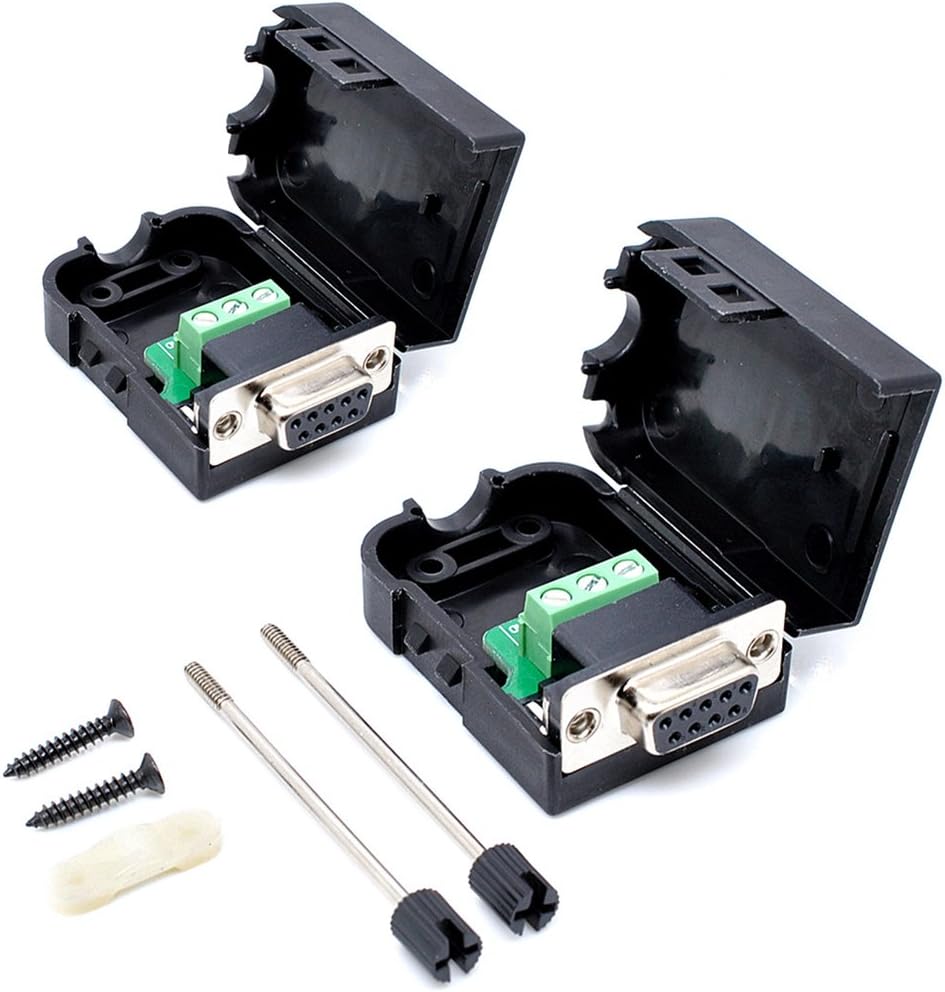 Oiyagai 2 Pcs DB9-G3 9Pins Male Adapter to Screw Connector RS232 Serial ...