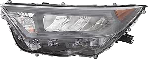 Amazon.com: ACK For Toyota RAV4 Hybrid 19-21 Headlight LE NA Built BLK ...