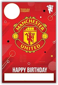 Manchester United Football Club Birthday Card. Comes with Stickers to ...