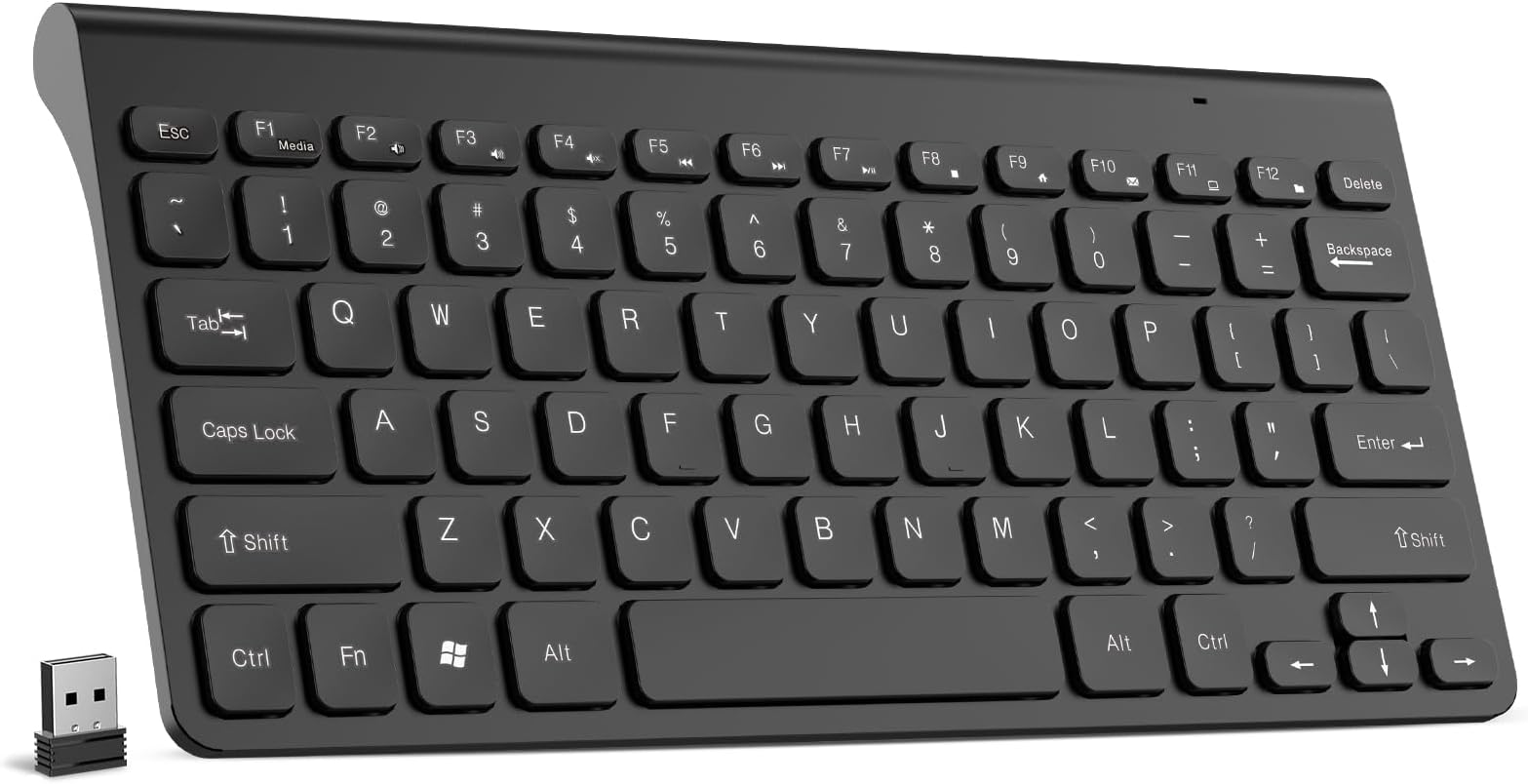 cimetech 2.4G Wireless Keyboard Ultra Compact Portable Mini Computer ...