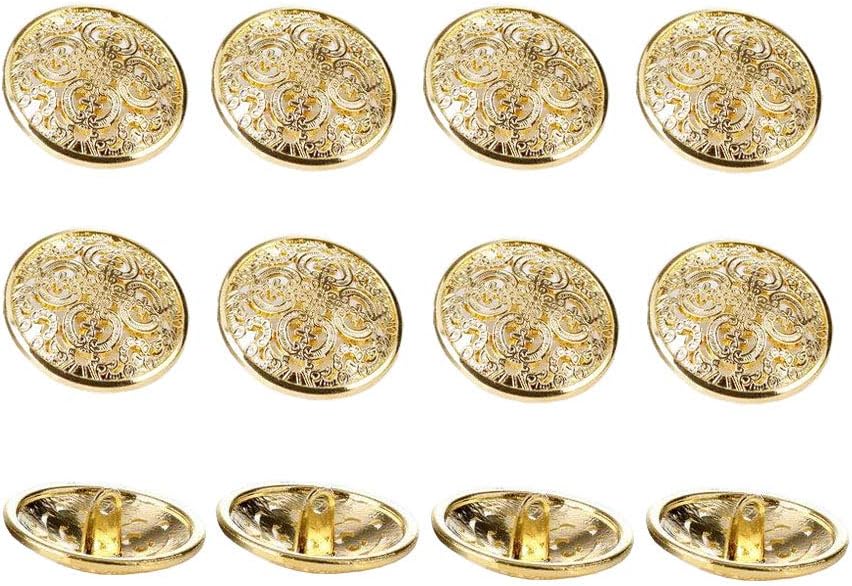 Amazon.com: RECHERE 12 PCS Flowery Openwork Metal Shank Buttons Craft ...