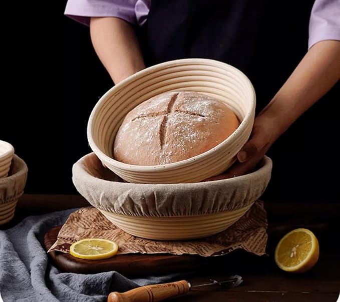 Amazon.com: Bread Banneton Proofing Basket Kit Oval Round Bread Rising ...