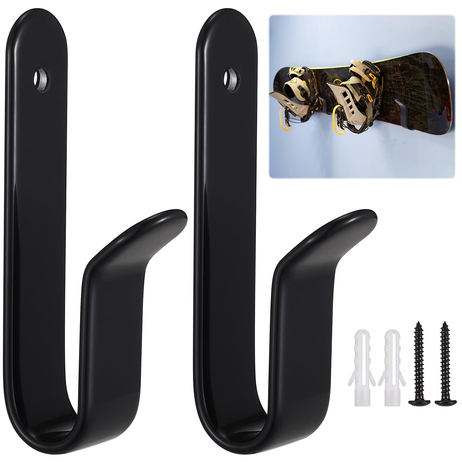 Snapklik.com : 2PCS Horizontal Snowboard Wall Mount Clips, Snowboard ...