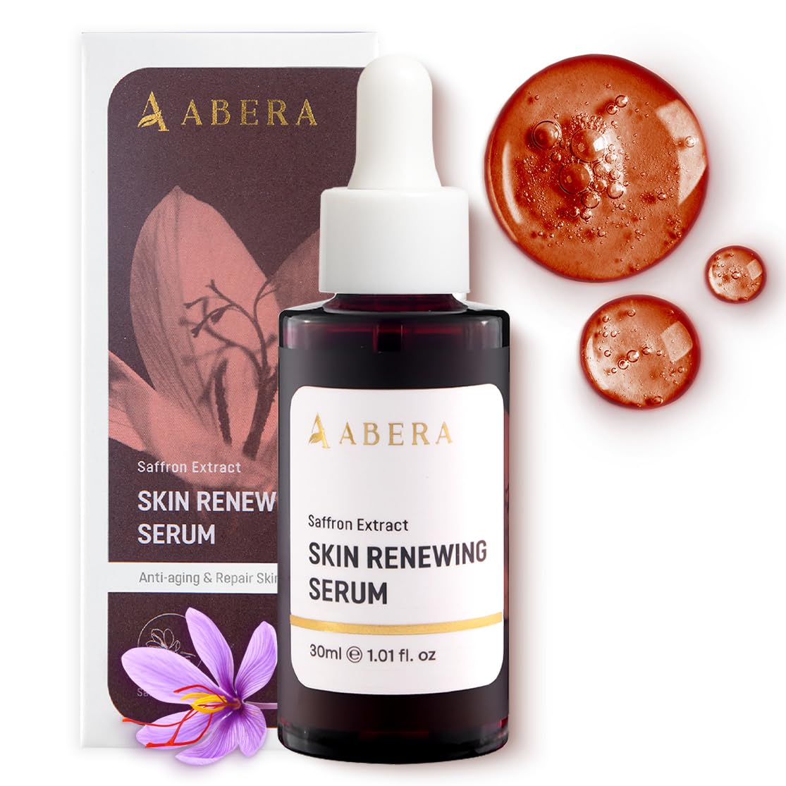 Amazon.com: ABERA Saffron Serum For Melasma Treatment, Renewing for Face, Anti-Aging Serum for ...
