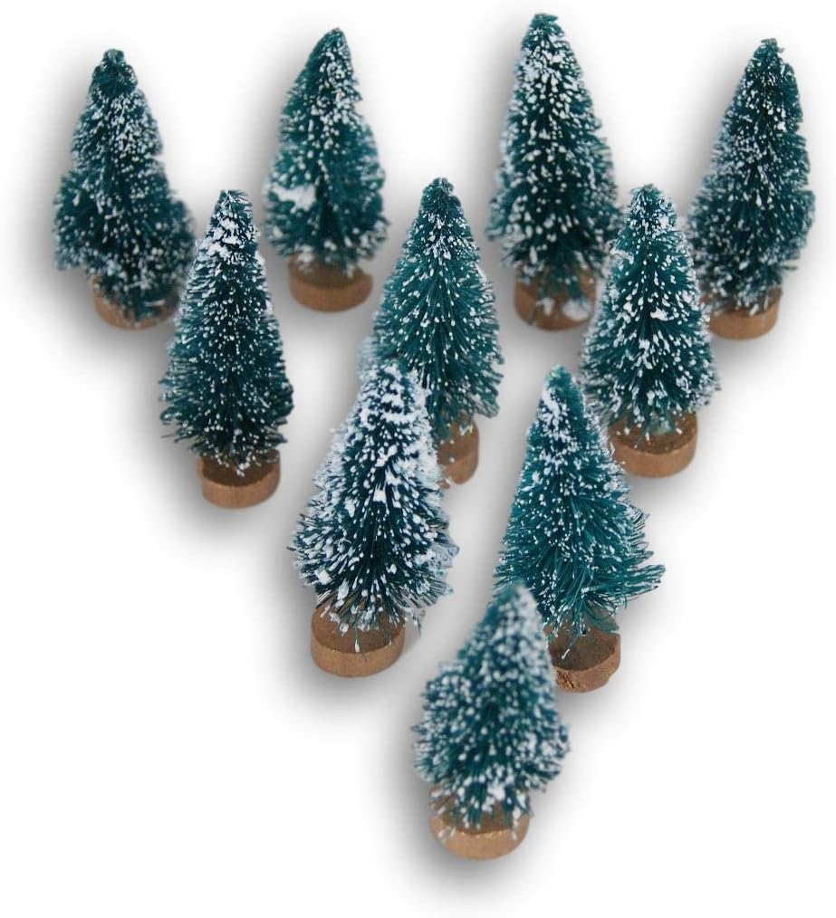 Amazon.com: Mini Sisal Trees with Bases for Tabletop Model Train ...