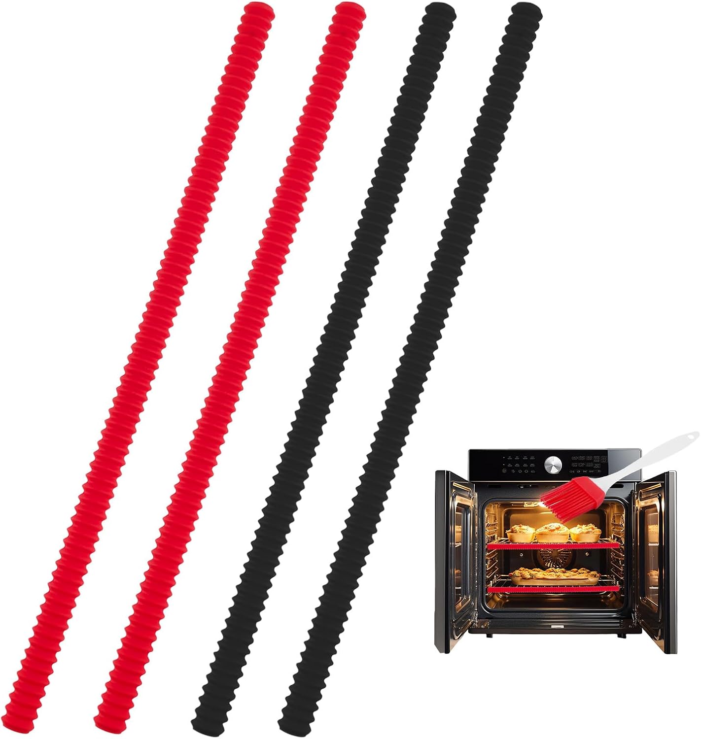 Amazon.com: Xiuouix Oven Guards for Racks,4Pcs Silicone Oven Rack ...