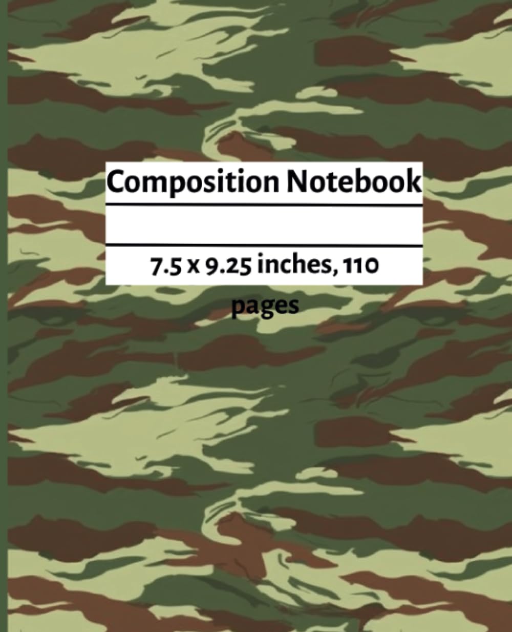 Composition Notebook: Rhodesian Camo Aesthetic, 110 Lined Pages ...