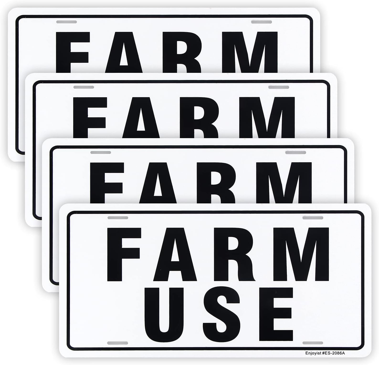 Amazon.com: Blulu 4 Pieces Farm Use ID Tag Sign Aluminum Reflective ...