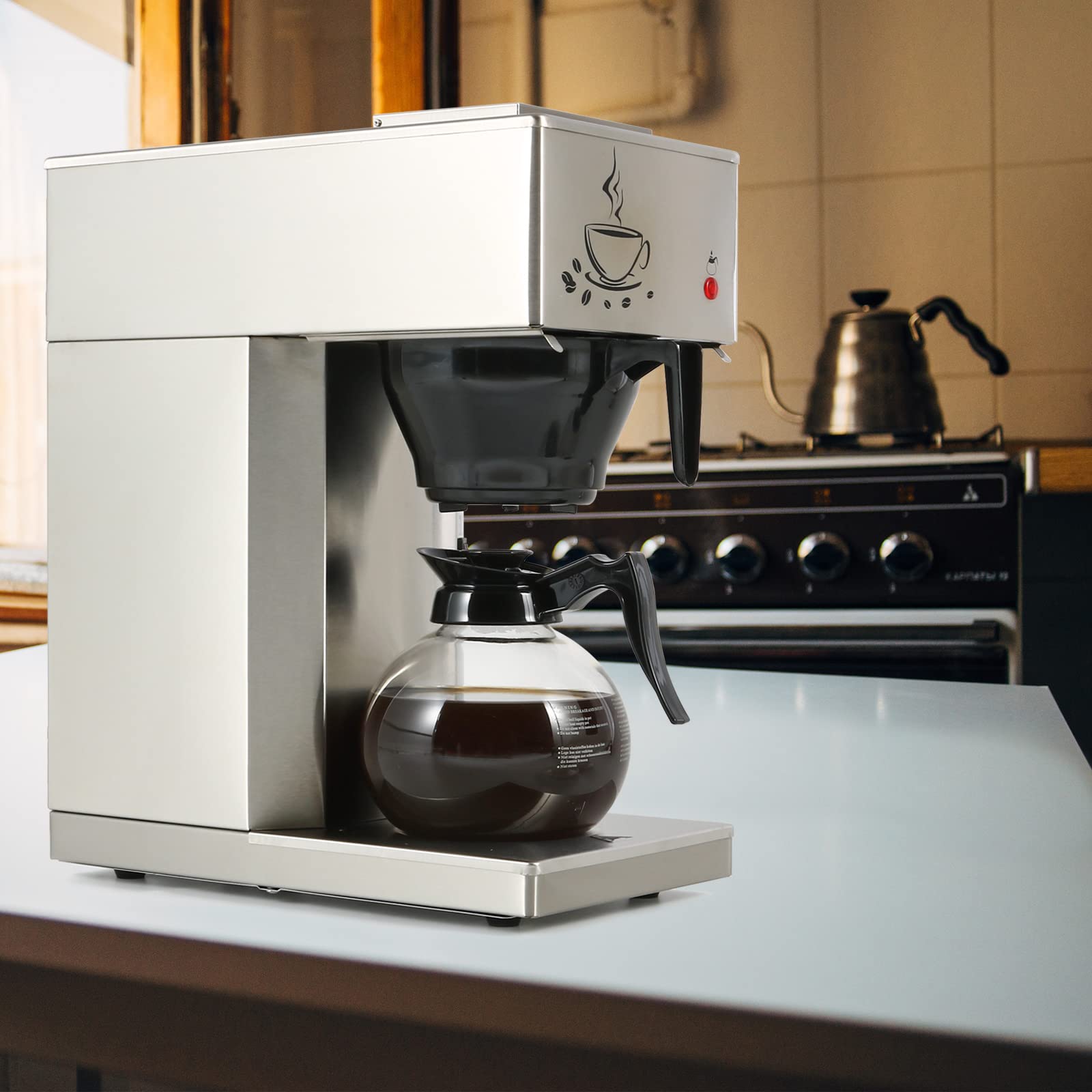 Restlrious Commercial Coffee Maker 12-Cup Drip Coffee Machine ...