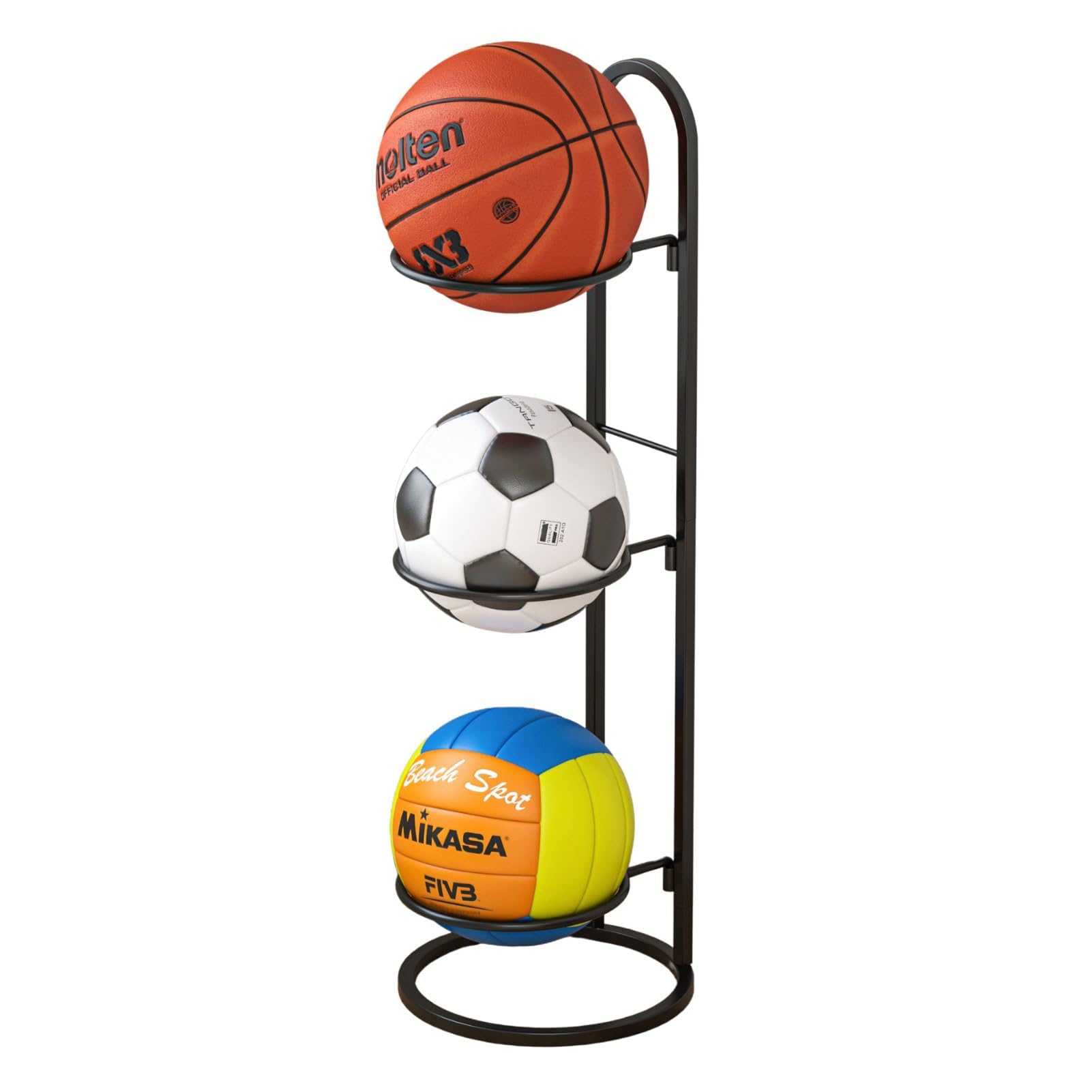 Amazon.com: AGTEK Ball Display Rack,Storage Garage Organizer,Ball Shelf ...