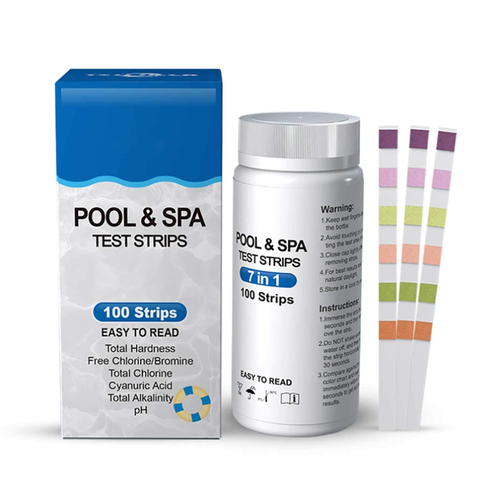 6 Way Test Strips Color Chart SUPTREE 6 Way Pool Test Strips For Salt