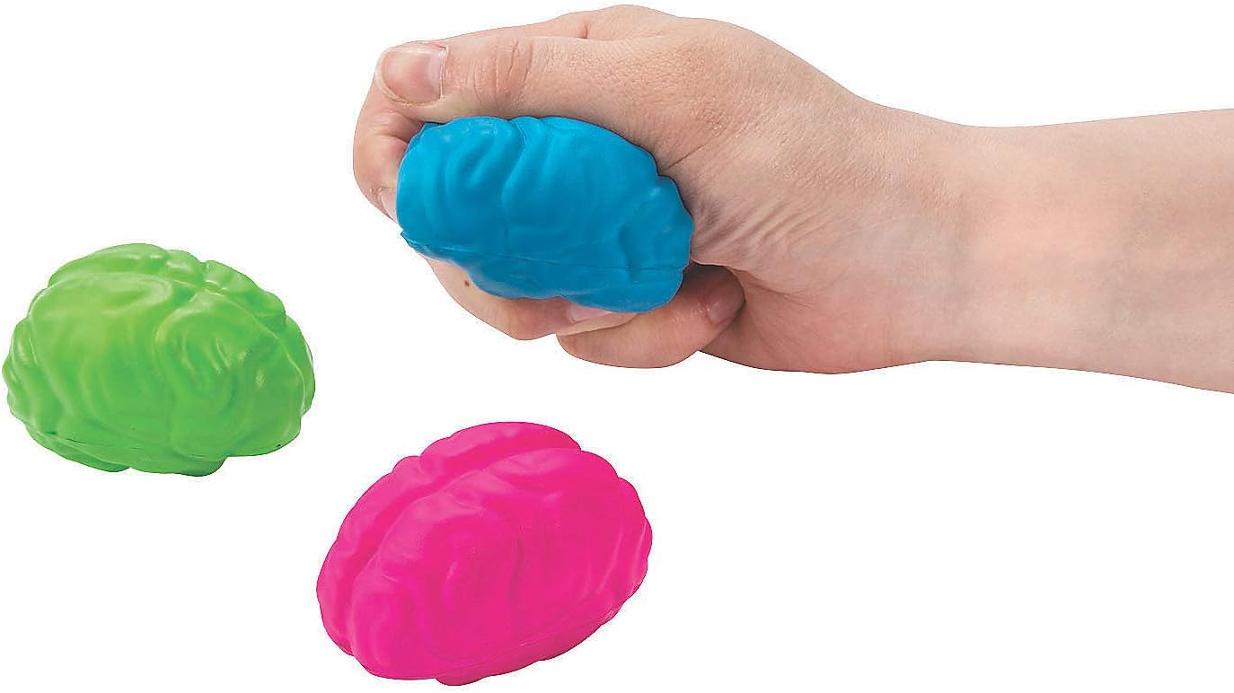 Amazon.com: Brain Shaped Stress Ball - Toys - 12 Pieces : Toys & Games