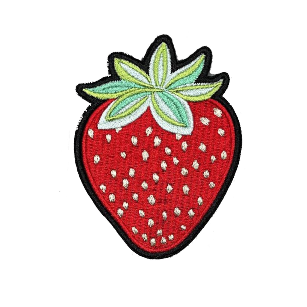 Amazon.com: 3.5" Strawberry Iron On Patch - Embroidered Backwoods ...