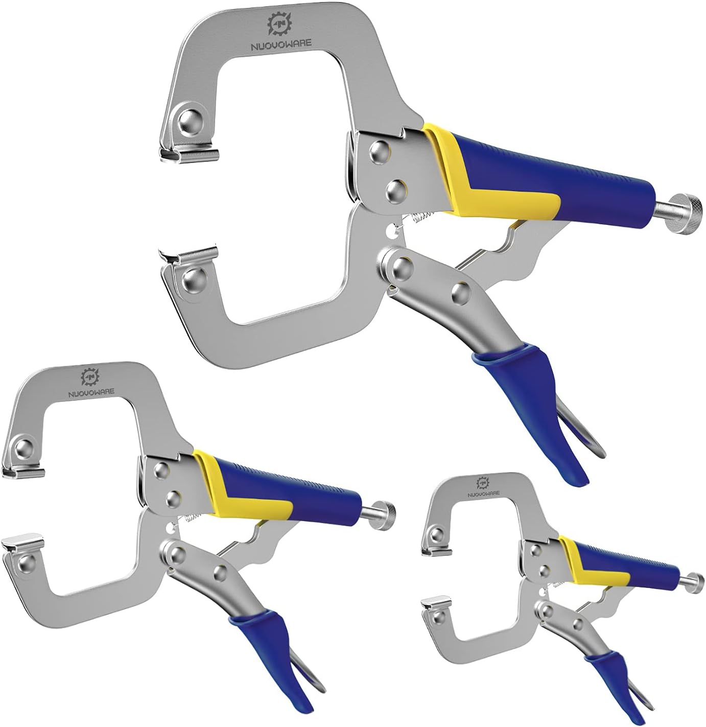 Nuovoware Premium Face Clamp, Locking C Clamp 3 Pack (6" + 9" + 11 ...
