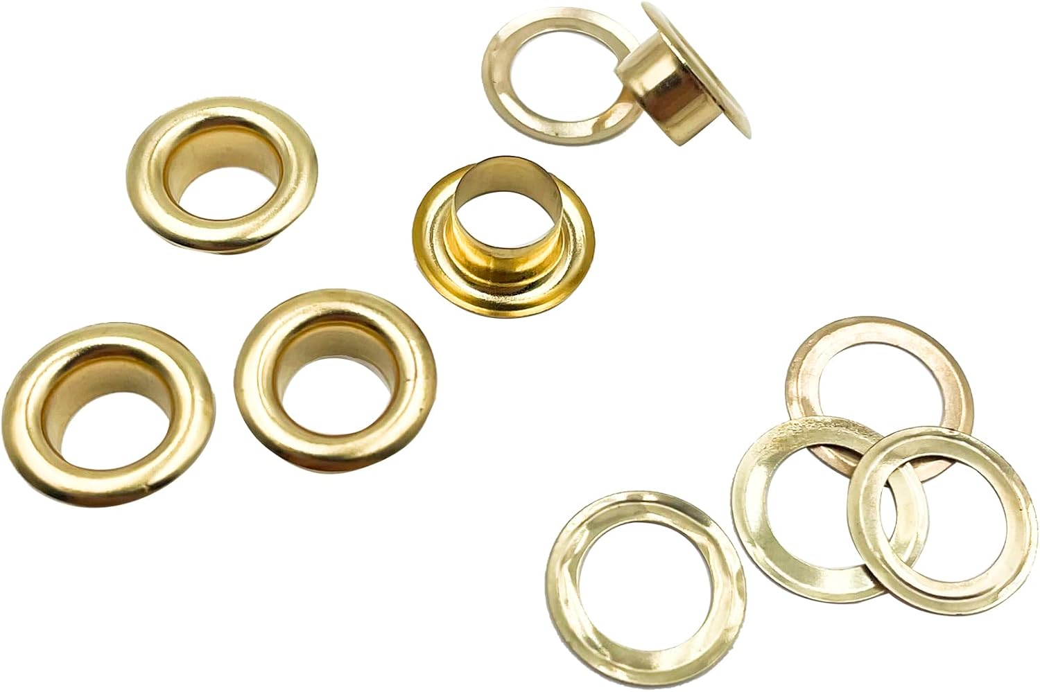 Amazon.com: 7mm Hole 100 Sets Gold Grommets Eyelets with Washers for ...