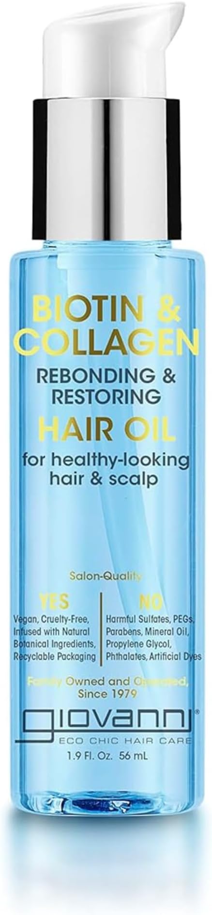 Amazon.com: GIOVANNI Biotin & Collagen Hair Oil - Rebonding & Restoring ...