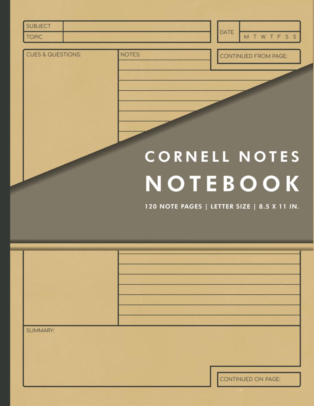 Amazon.com: Cornell Notes Notebook: Letter Size (8.5" x 11") | Warm ...