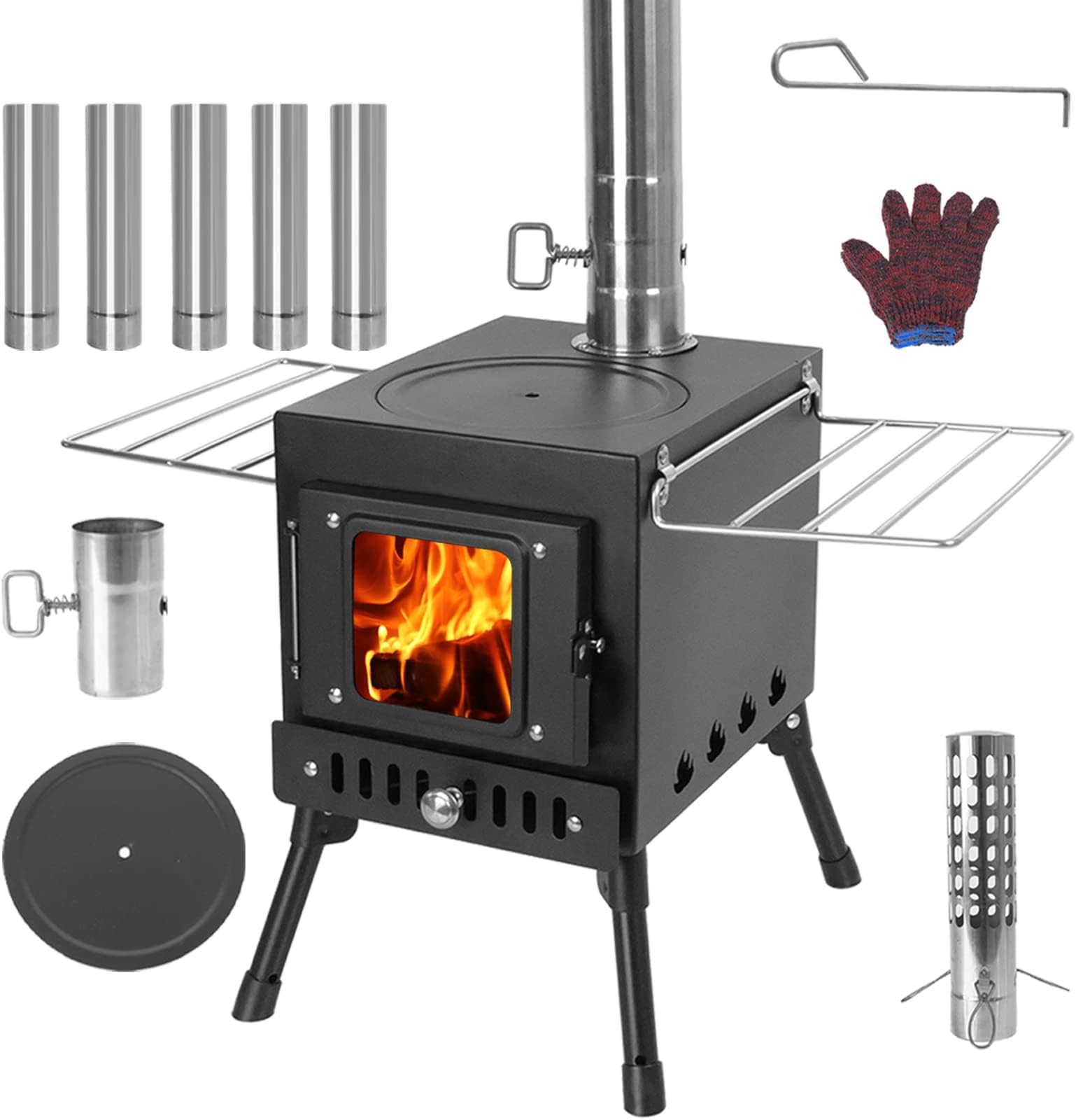 Amazon.com: US Stove Company Cast Iron Wood Stove with Cool Touch ...