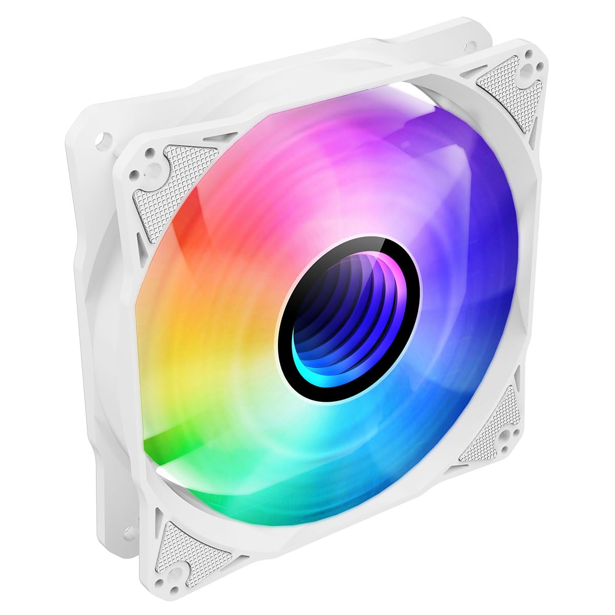 CiT Pro YH120 120mm Addressable-RGB PC Case Fan White, Infinity Mirror ...