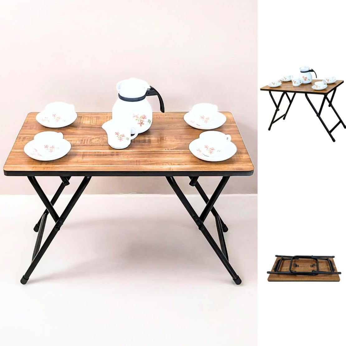 ANEXO Folding Coffee Table, Foldable Center Table for Living Room ...