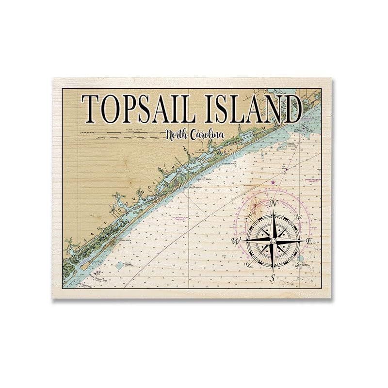 Amazon.com: Topsail Island NC| 5x7 Wood Coordinate Wall Hanging Sign ...