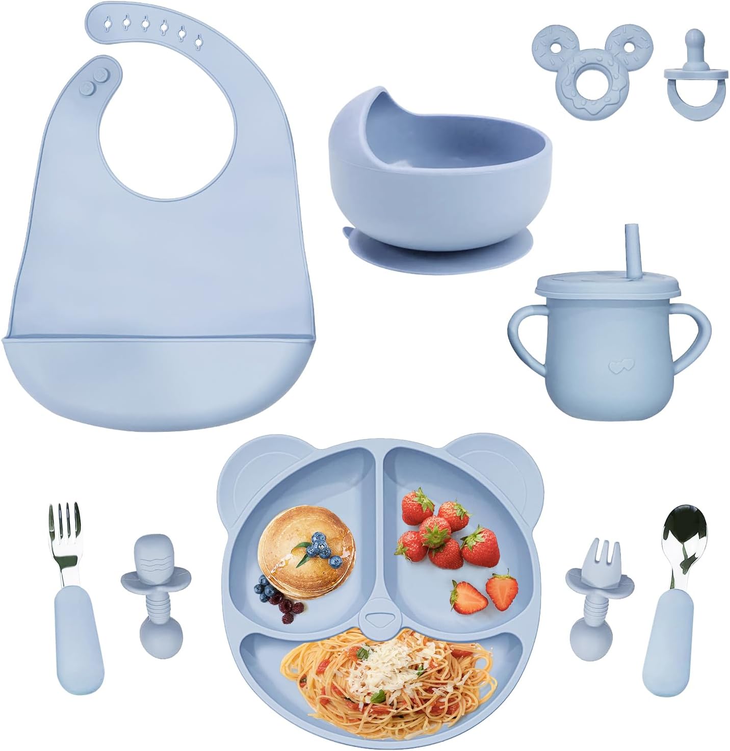 Amazon.com: Baby Led Weaning Supplies 10 Pack, Silicone Baby Feeding ...