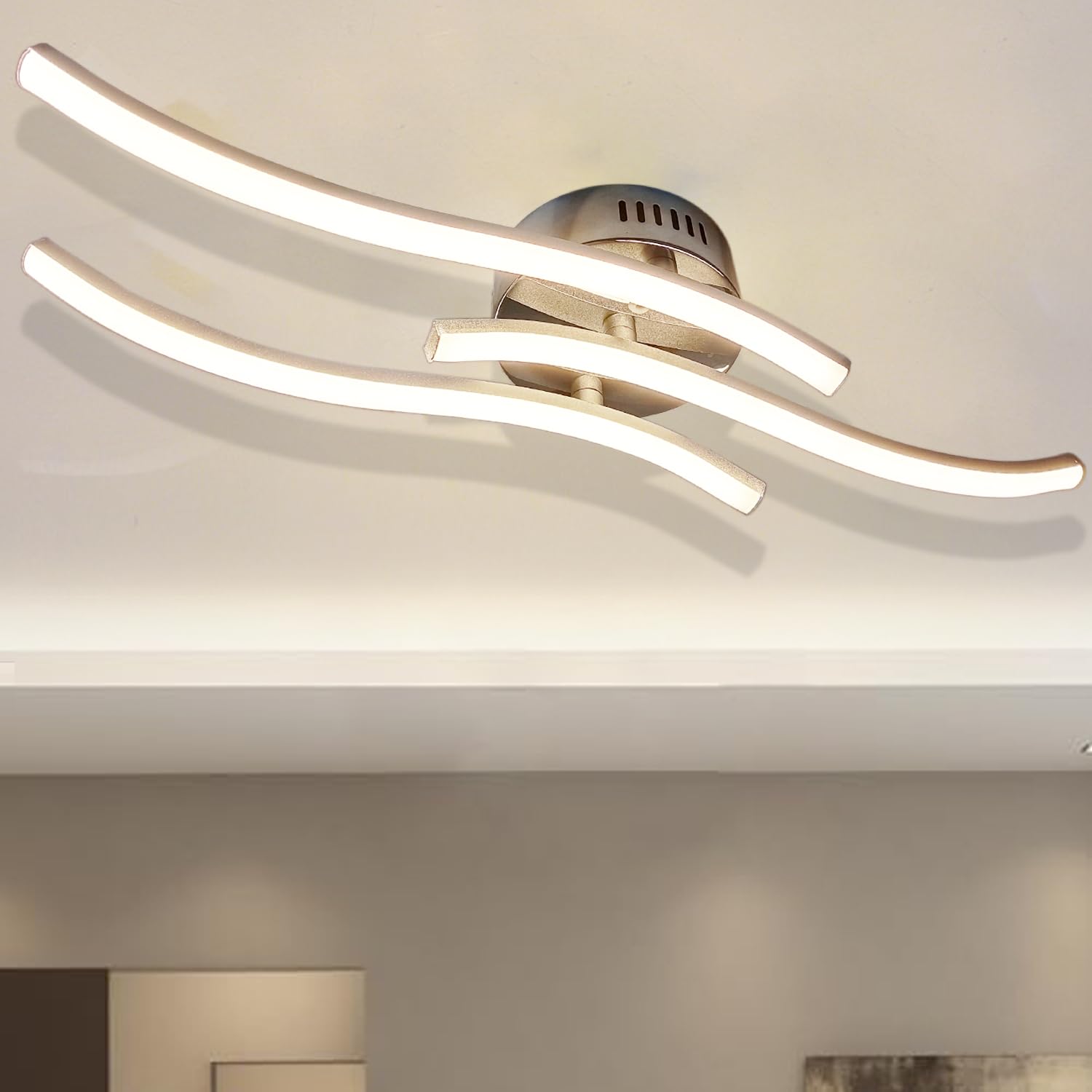 Sweier LED Deckenleuchte, 3 Flammig LED Modern Deckenleuchte, Dimmbar ...