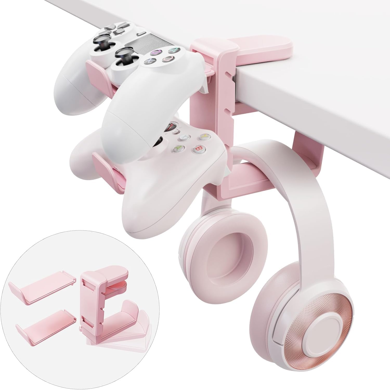 Amazon.com: 2 Pack 3-in-1 PC Gaming Headset&Controller Holder -2 ...