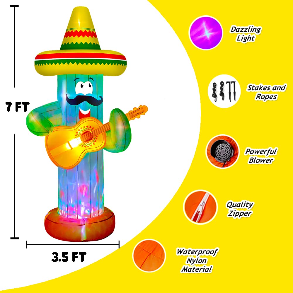 SEASONBLOW 7Ft Cinco De Mayo Day Mexican Party May 5 Inflatable Cactus ...
