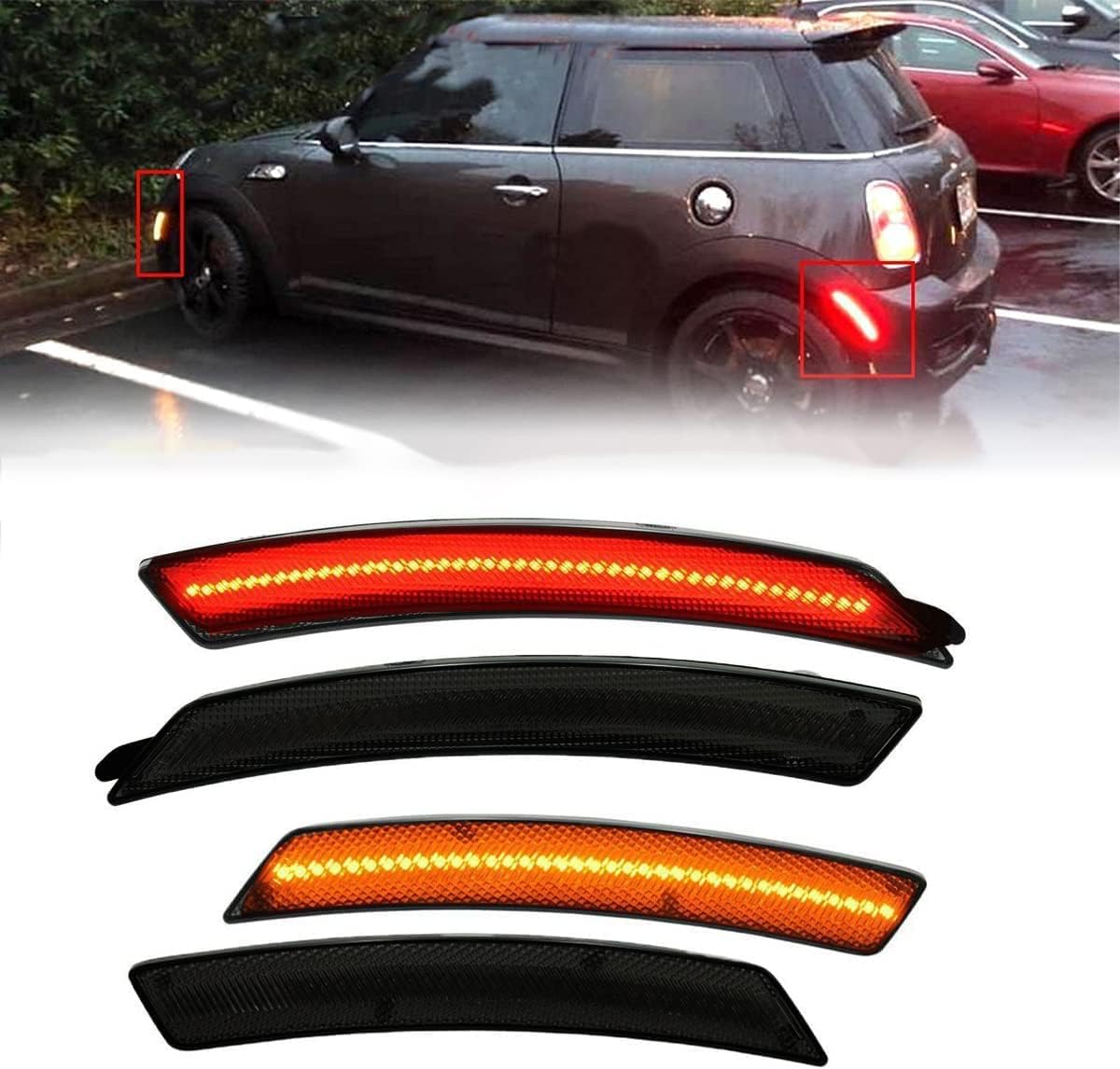 Amazon.com: POPMOTORZ Fender LED Side Marker Lights Kit, 4 Pcs Amber ...